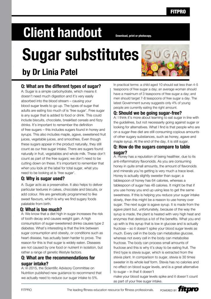 Sweet like sugar... - FitPro Blog